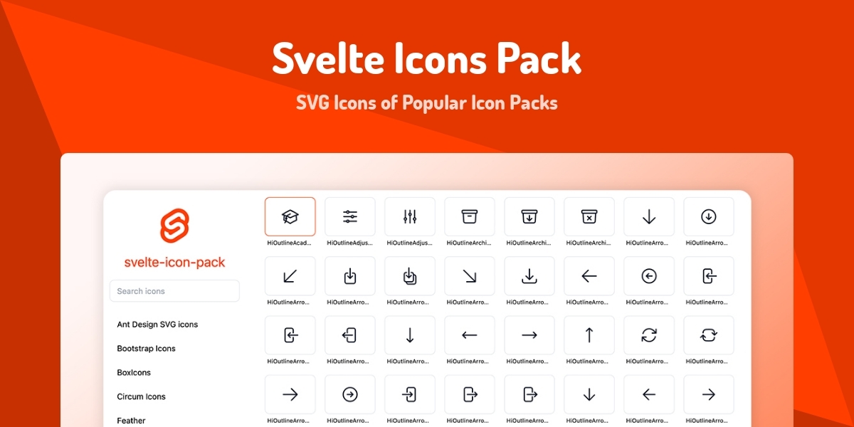 Svelte Icons Pack Svg Icons Of Popular Icon Packs Made With Svelte